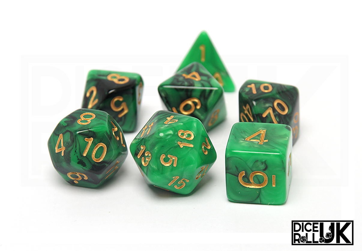 Elemental Dice | Black & Green – Moonhopper Games