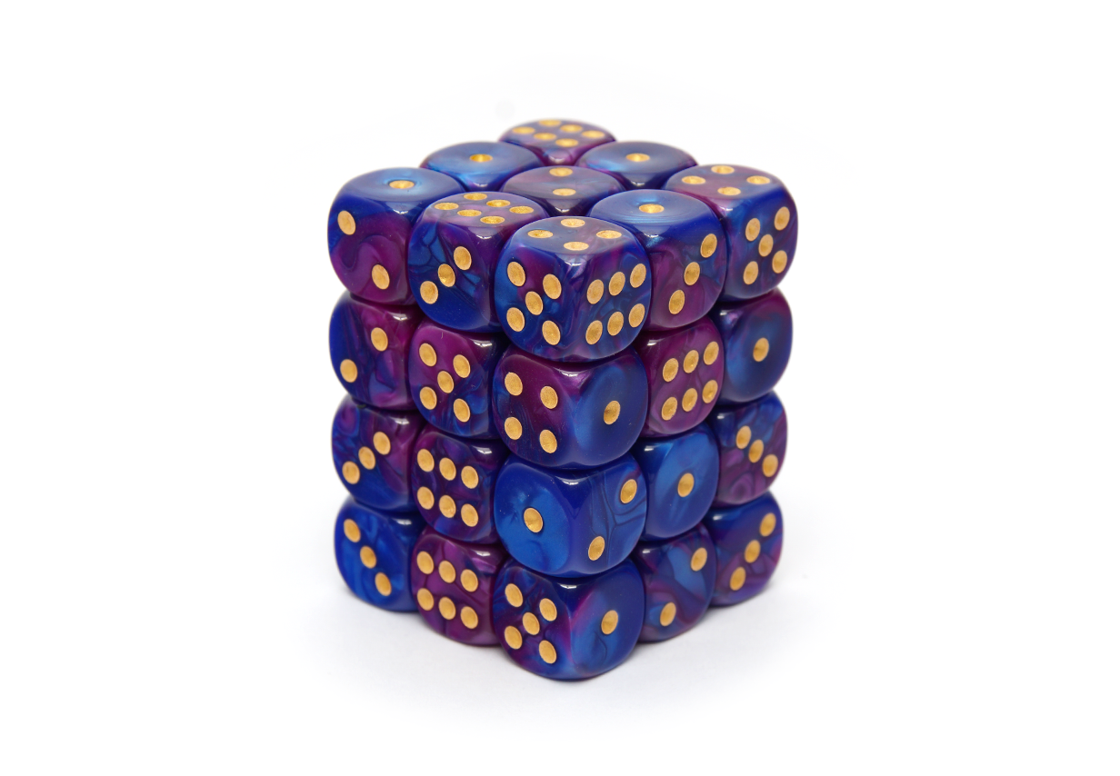 Elemental Dice | Midnight Purple | 36x12mm Dice Block – Moonhopper Games