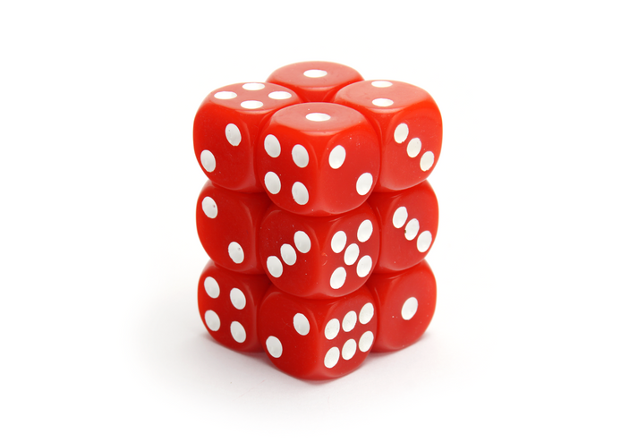12X16mm Dice Block | Opaque Red – Moonhopper Games